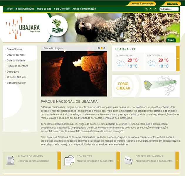Parque Nacional de Ubajara (CE) lança site | Destinos