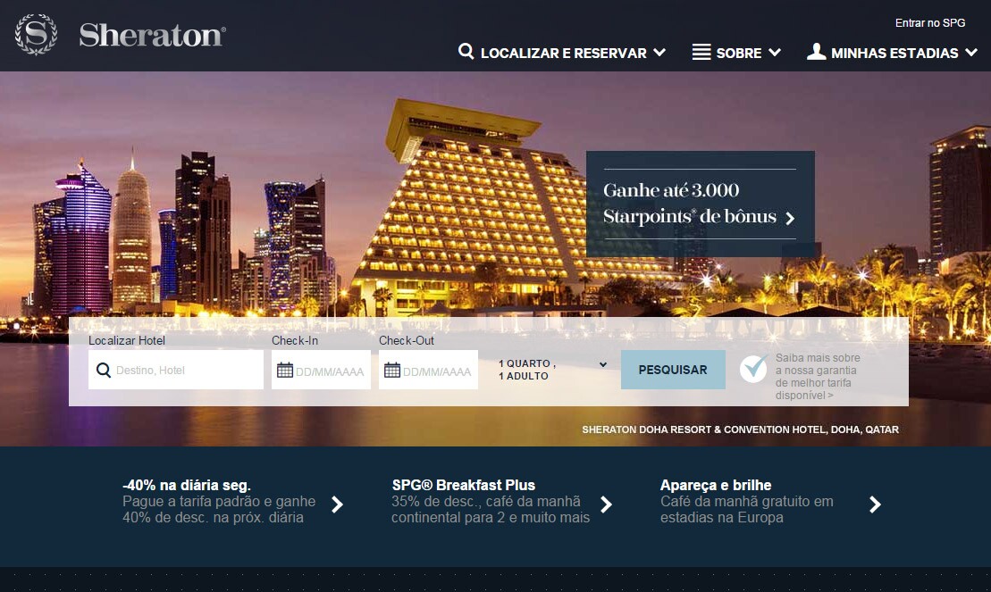 Site da Sheraton apresenta nova identidade visual | Hotelaria